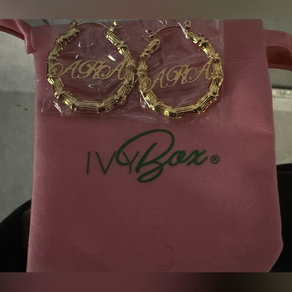 NOBO | Jewelry | Alpha Kappa Alpha Gold Hoop Earrings | Poshmark